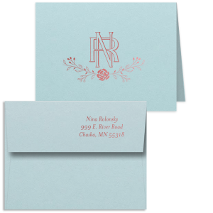 Set of 10 Folded Note Cards Personalized Note Cards Personalized ...