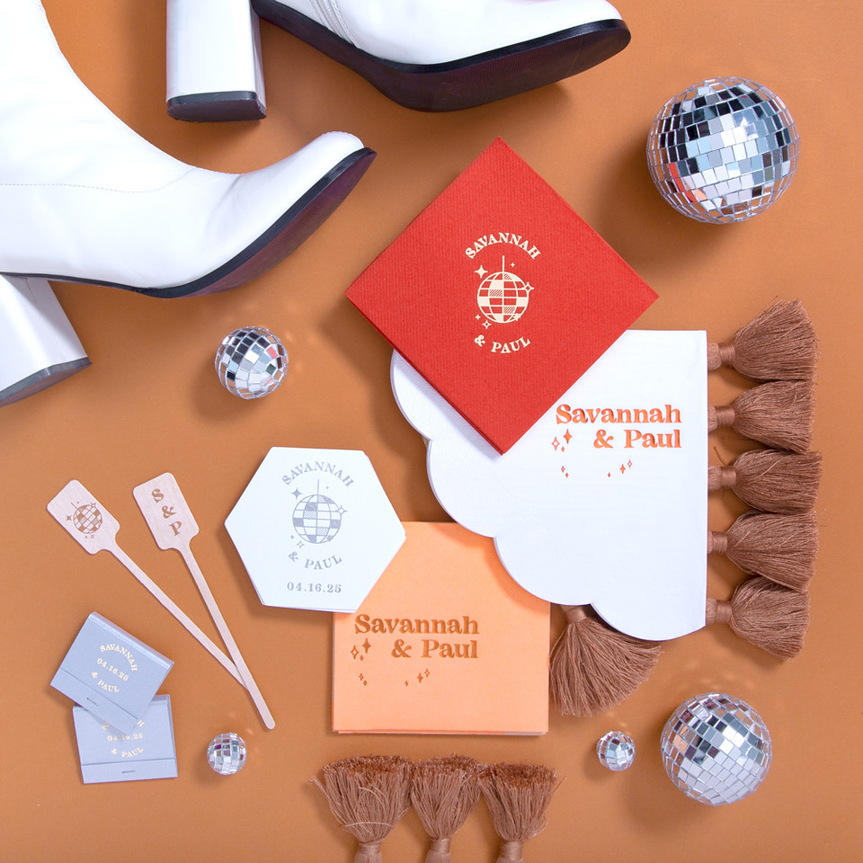 Retro Wedding Disco Ball Coaster | Hexagon Coaster | For Your Party