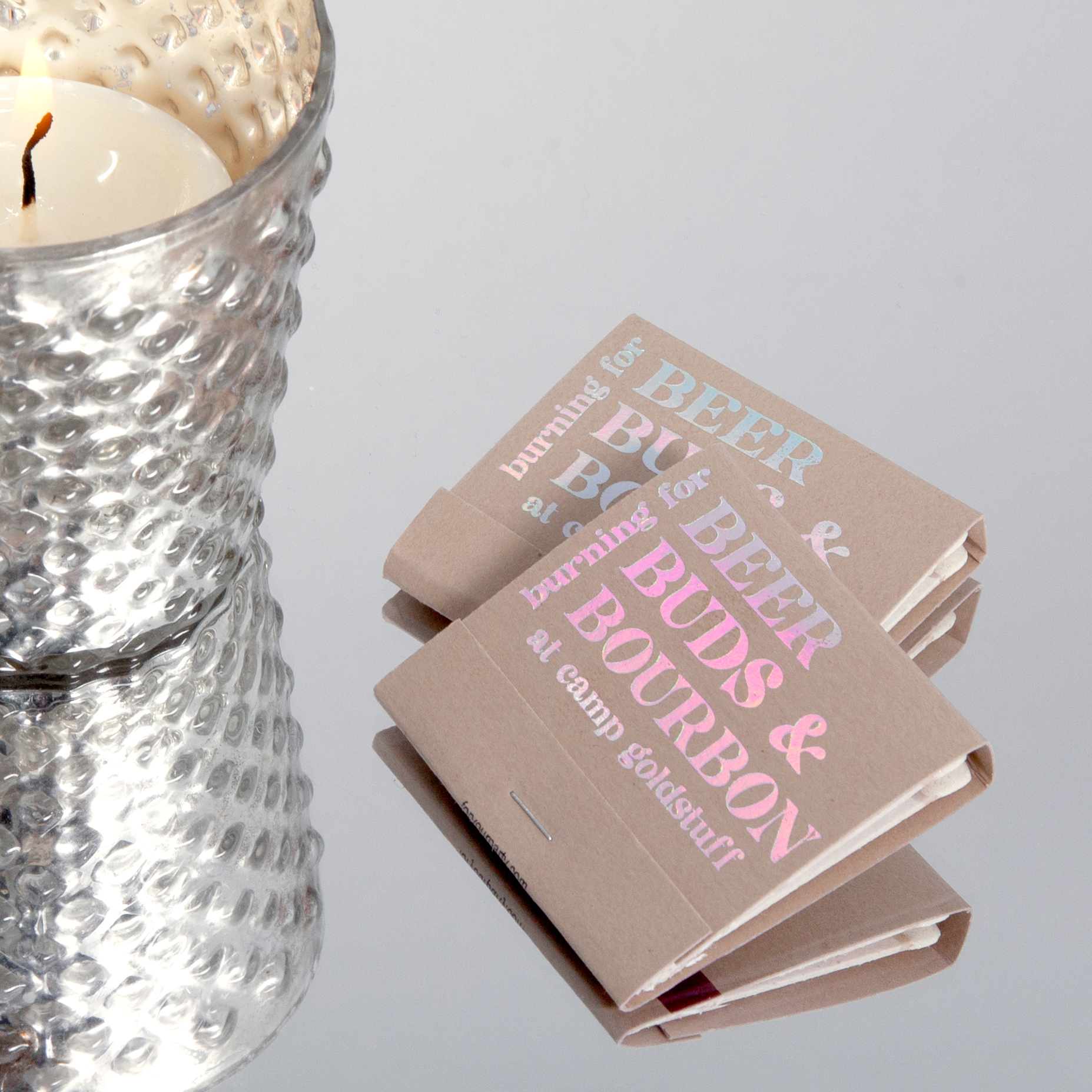 Beer Buds & Bourbon Matches | 30 Strike Matchbook | For Your Party